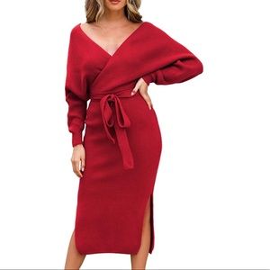 Dresses | Sexy Elegant Backless Bodycon Dress Slit Midi | Poshmark